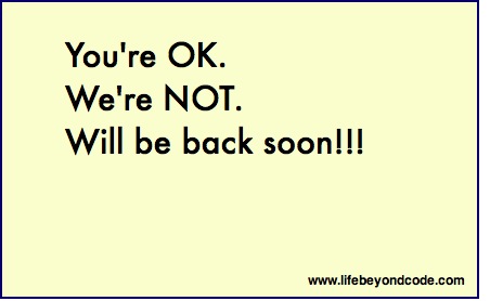 25 Creative "Site Maintenance" Messages | Rajesh Setty