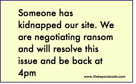 25 Creative "Site Maintenance" Messages | Rajesh Setty